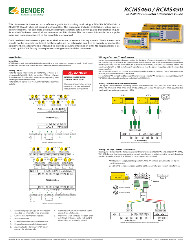 RCMS460/RCMS490 Installation Guide