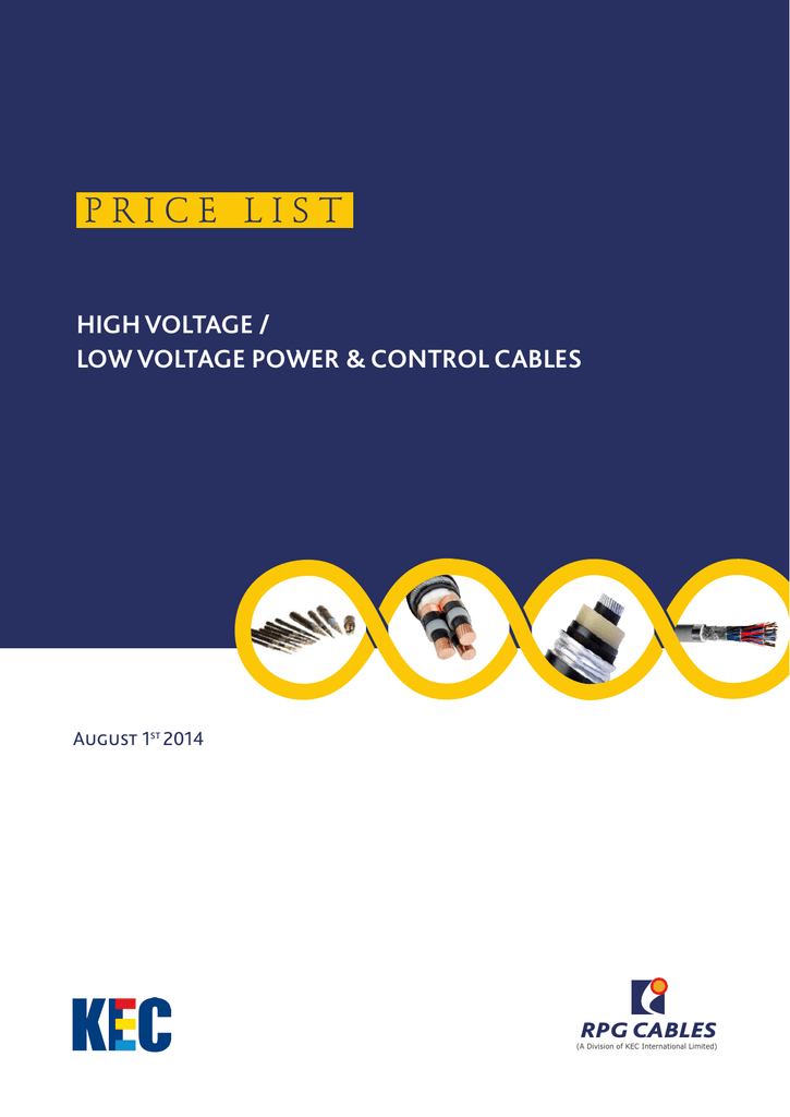 Pricelist RPG Cables