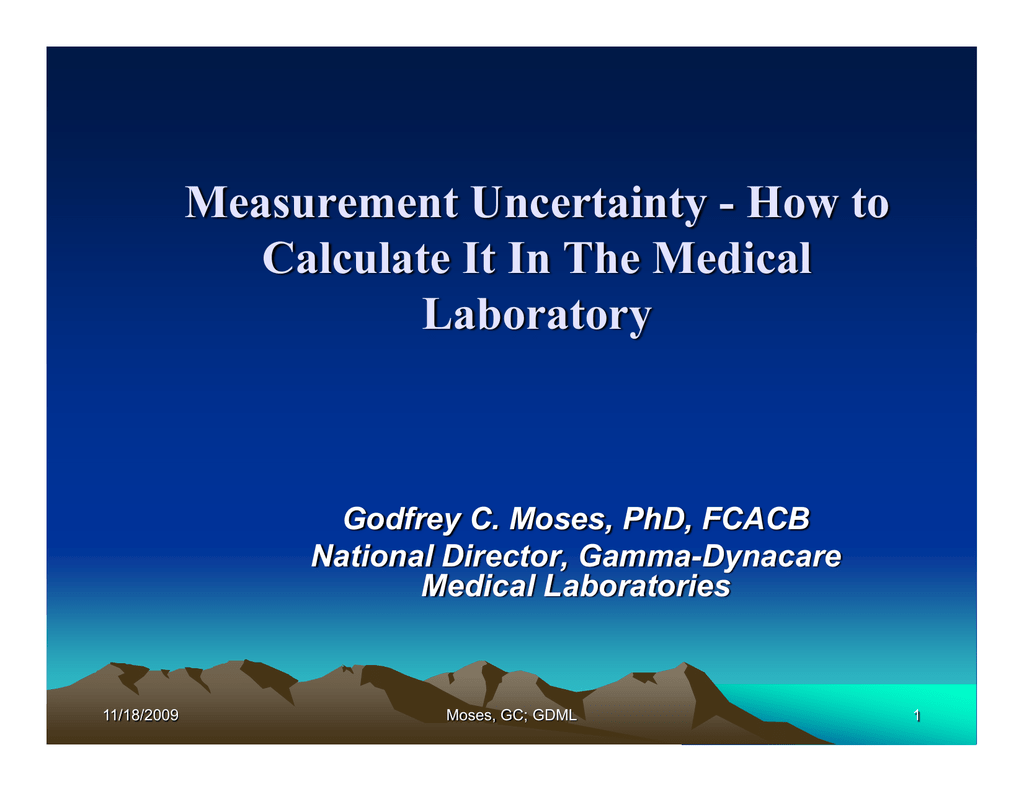 Measurement Uncertainty How To Calculate