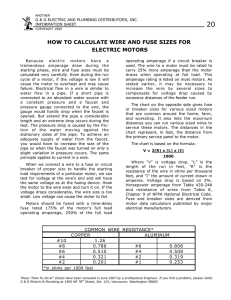 PROPER FUSE RATING TO WIRE SIZE