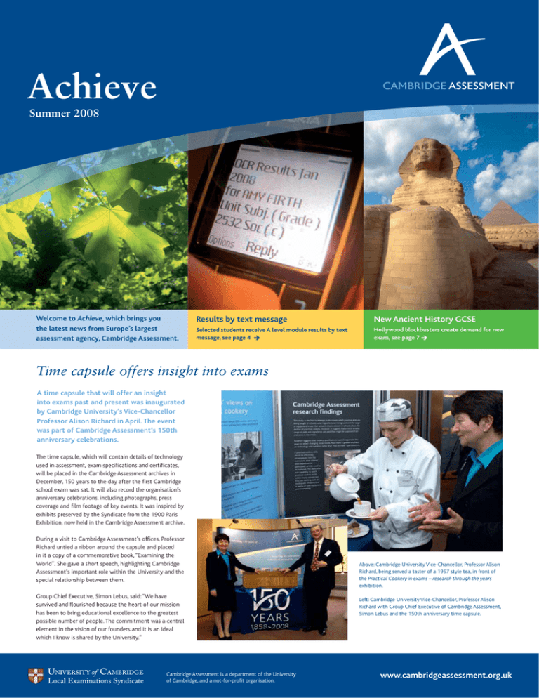 Achieve Cambridge Assessment