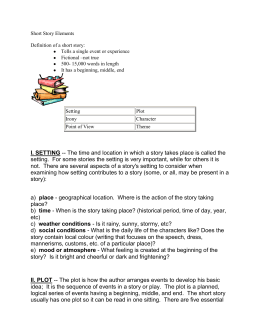 5 Elements of a Story Character Setting