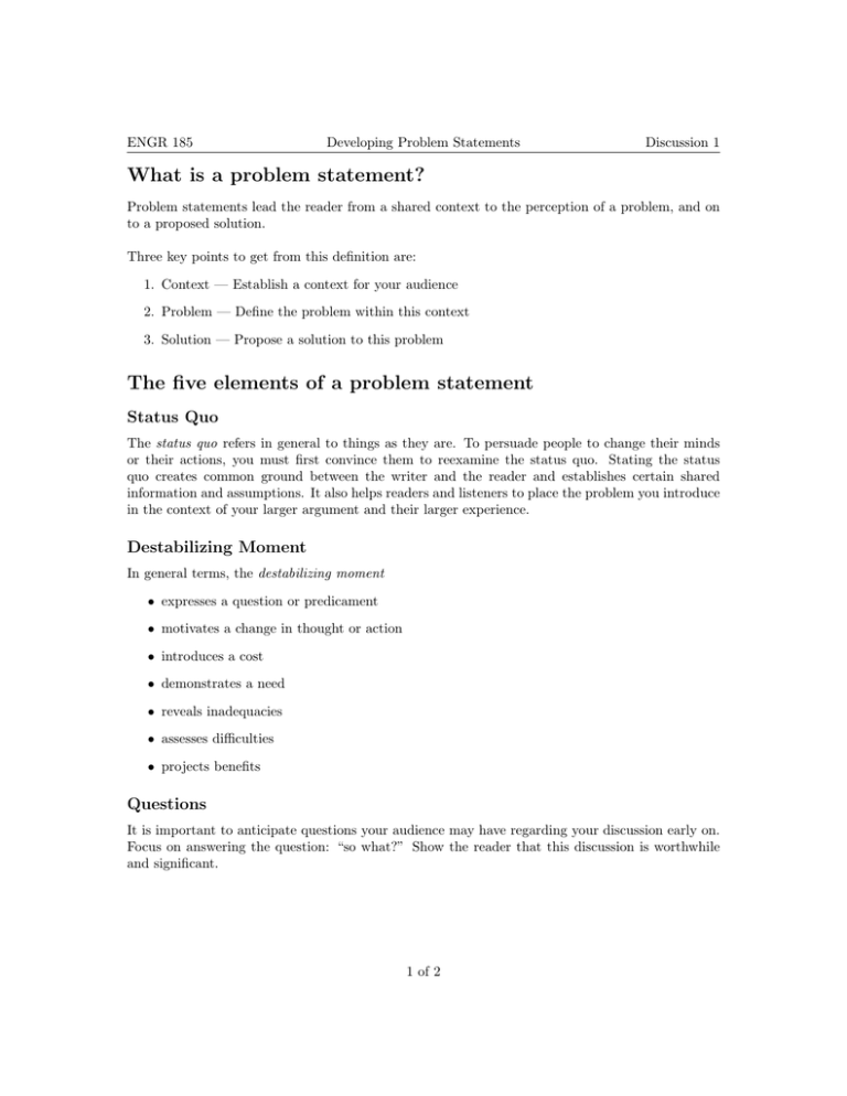 What Is A Problem Statement 