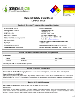 MSDS for Magnesium chloride hexahydrate