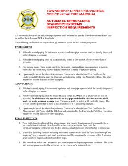 FM Global Fire Sprinkler Standard