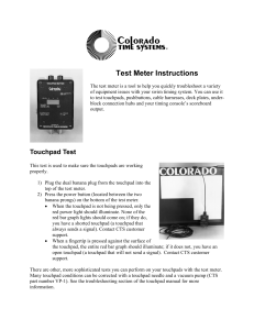 TouchPad Manual - Colorado Time Systems