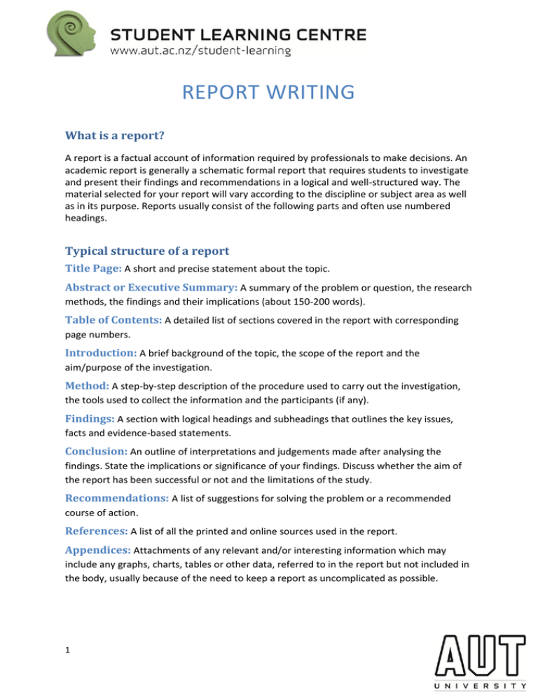 Written Report Version