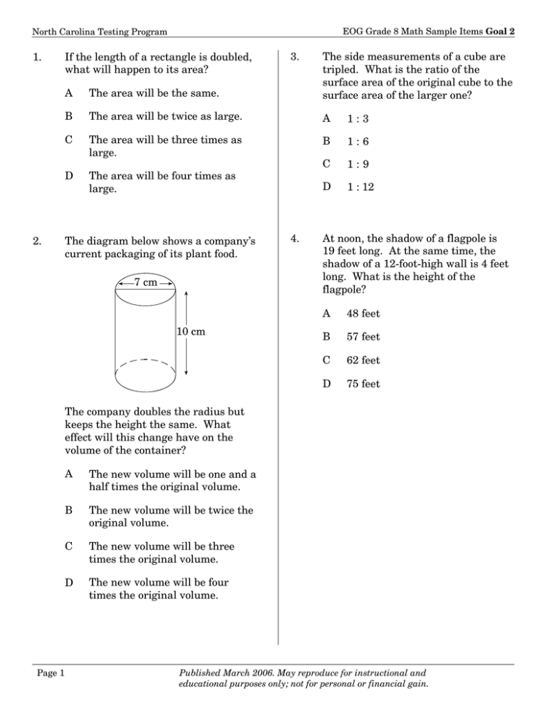 1 If The Length Of A Rectangle Is Doubled What Will Happen To Its Area