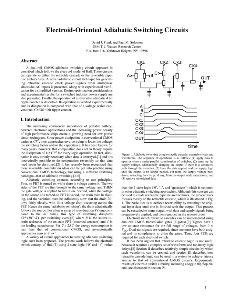 Electroid-Oriented Adiabatic Switching Circuits