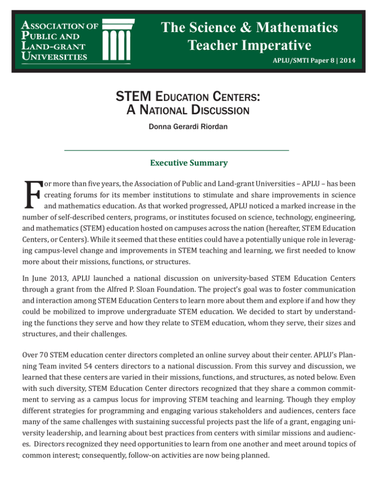 STEM Education Centers Report
