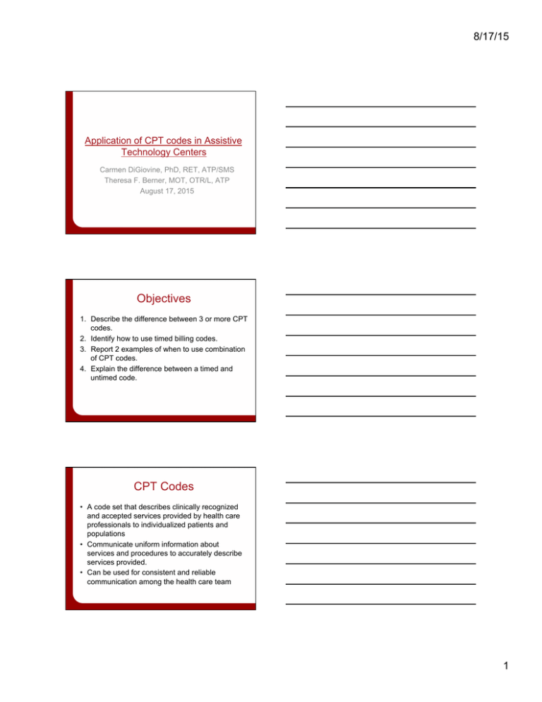 VA CPT Codes