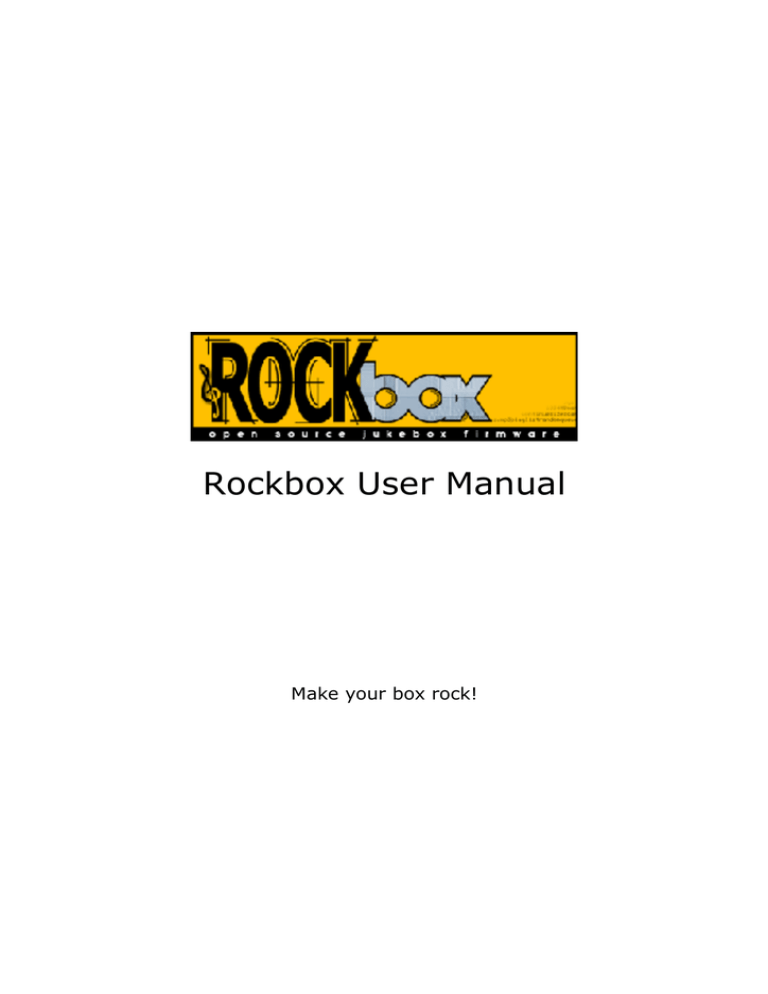 Rockbox User Manual