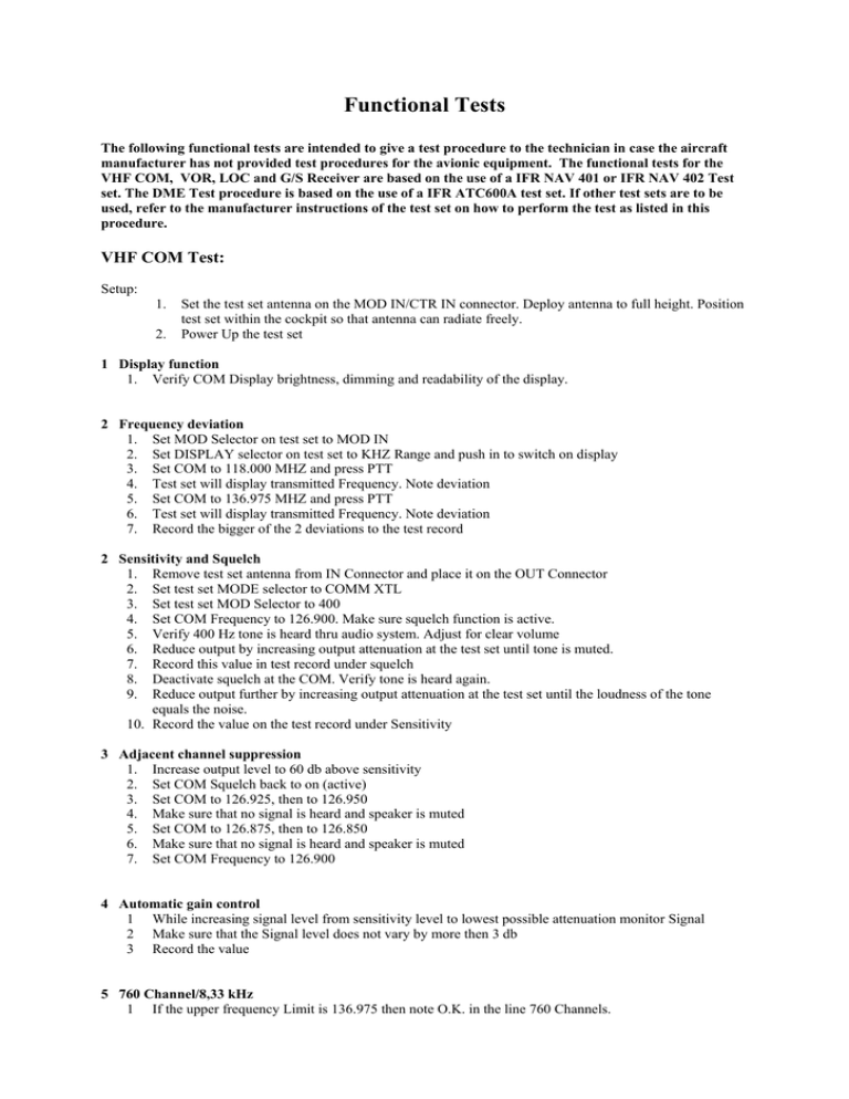 Functional Tests