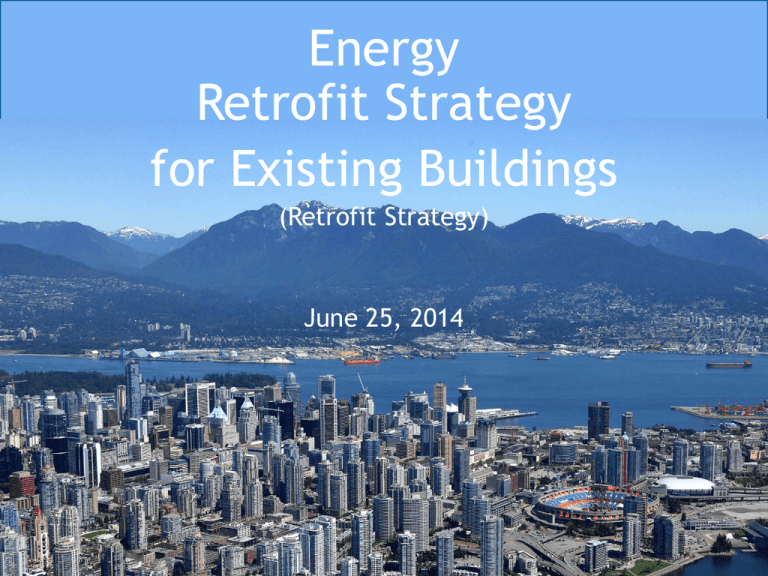 Energy Retrofit Strategy for existing buildings