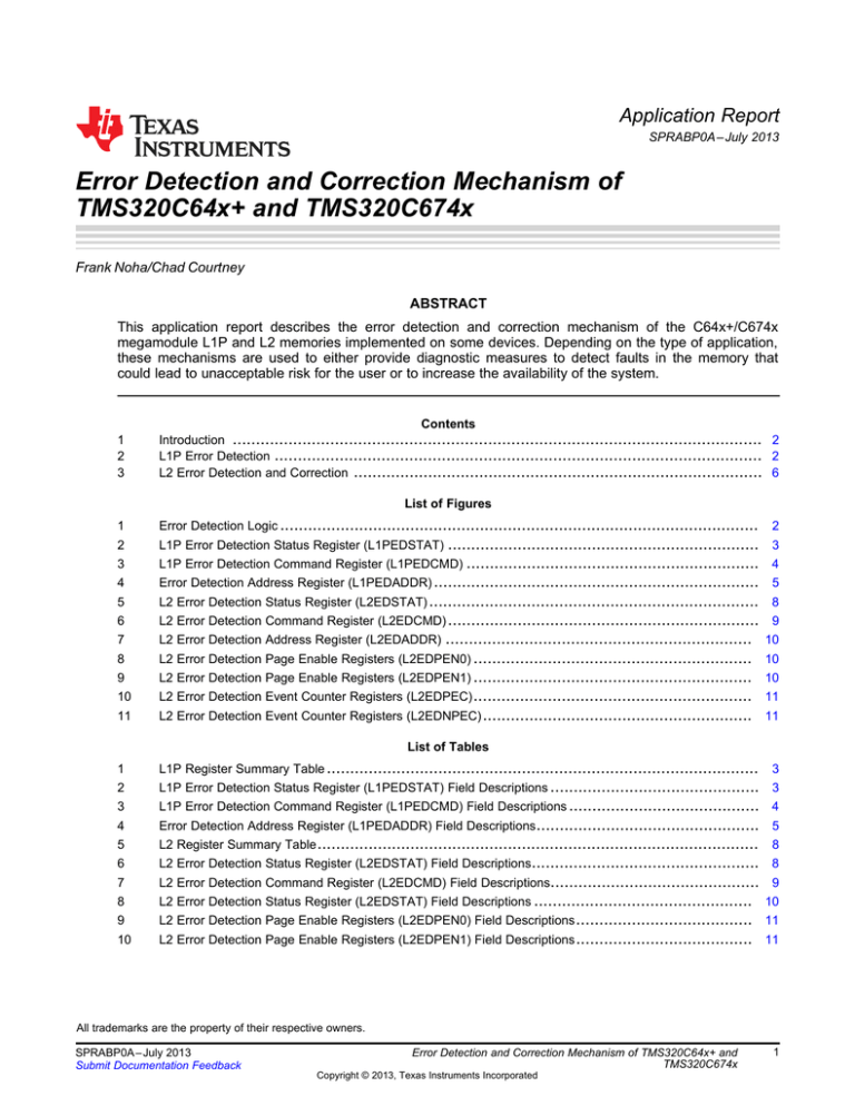 Error Detection And Correction Mechanism Of