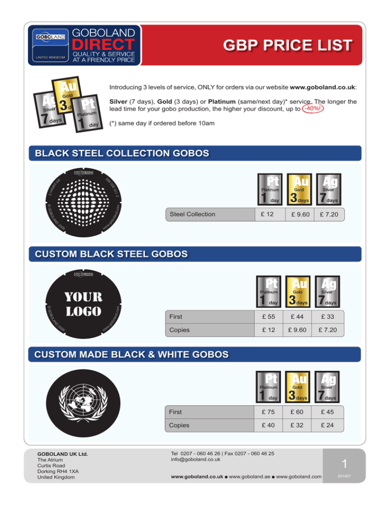 Gbp Price List Gbp Price List