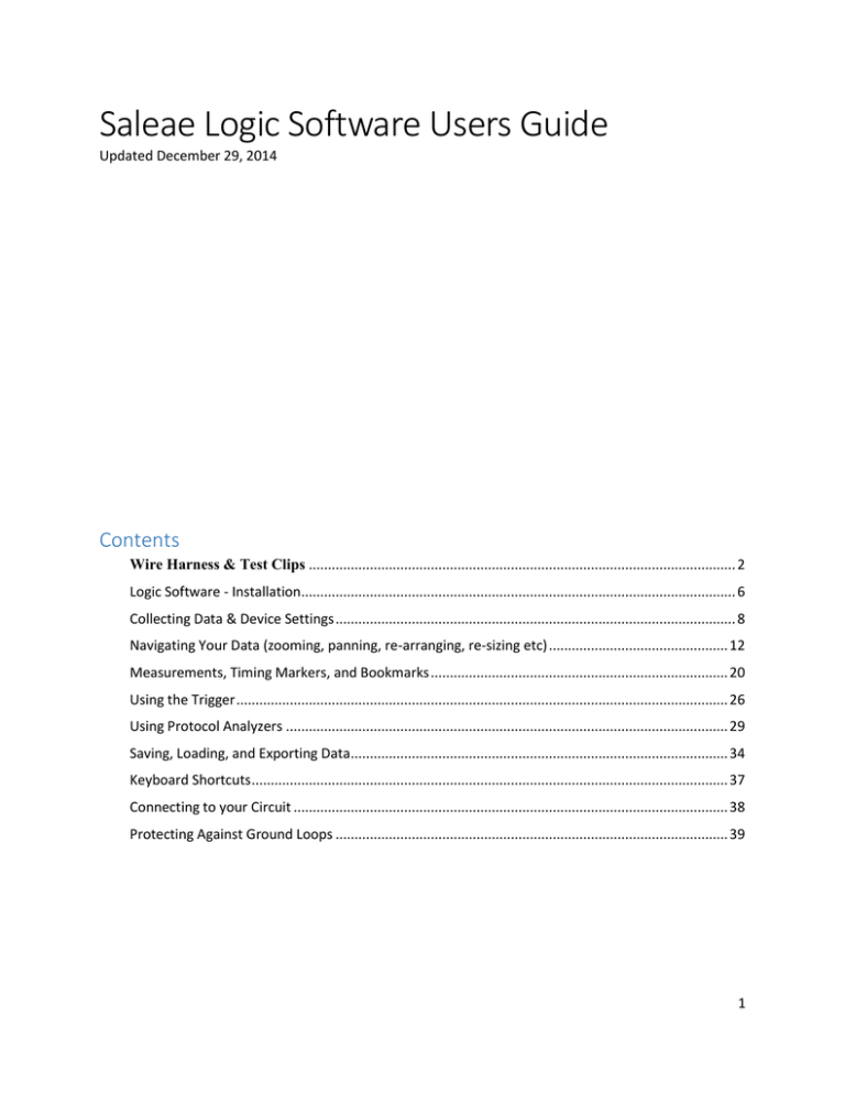 Saleae Logic Software Users Guide