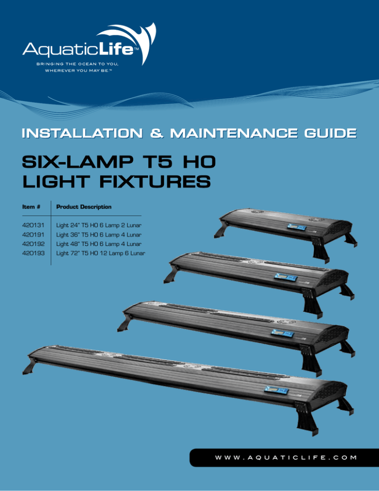 six-lamp t5 ho light fixtures