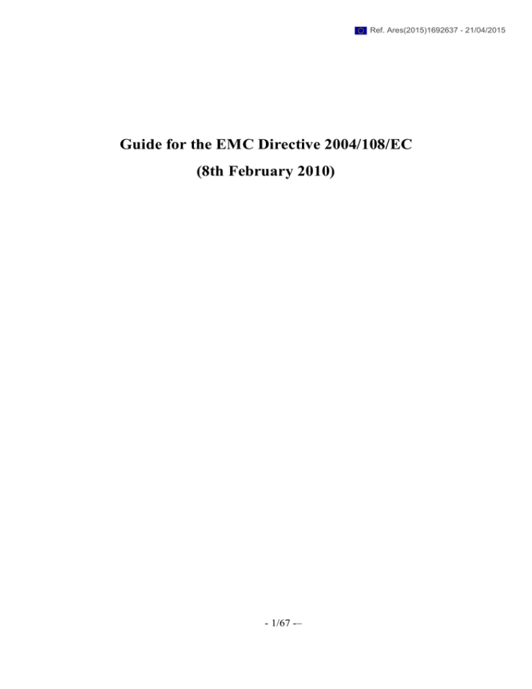 Guide for the EMC Directive 2004/108/EC (8th February