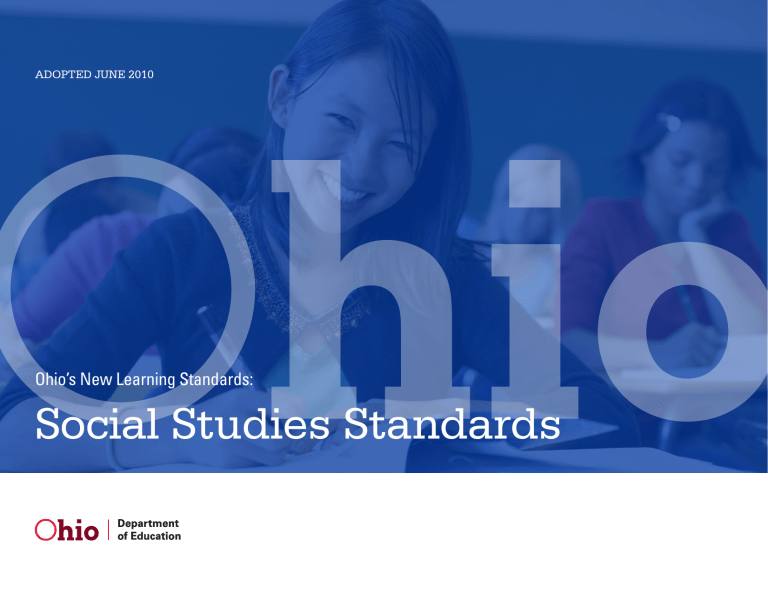 Social Studies Standards Ohio Department Of Education