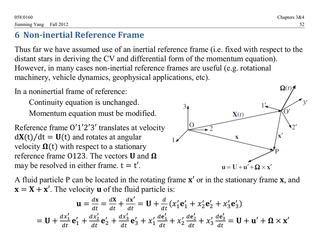 6 Non inertial Reference Frame