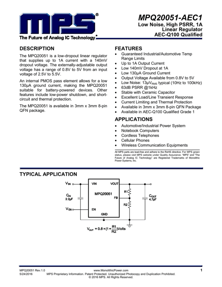 Datasheets - Monolithic Power System