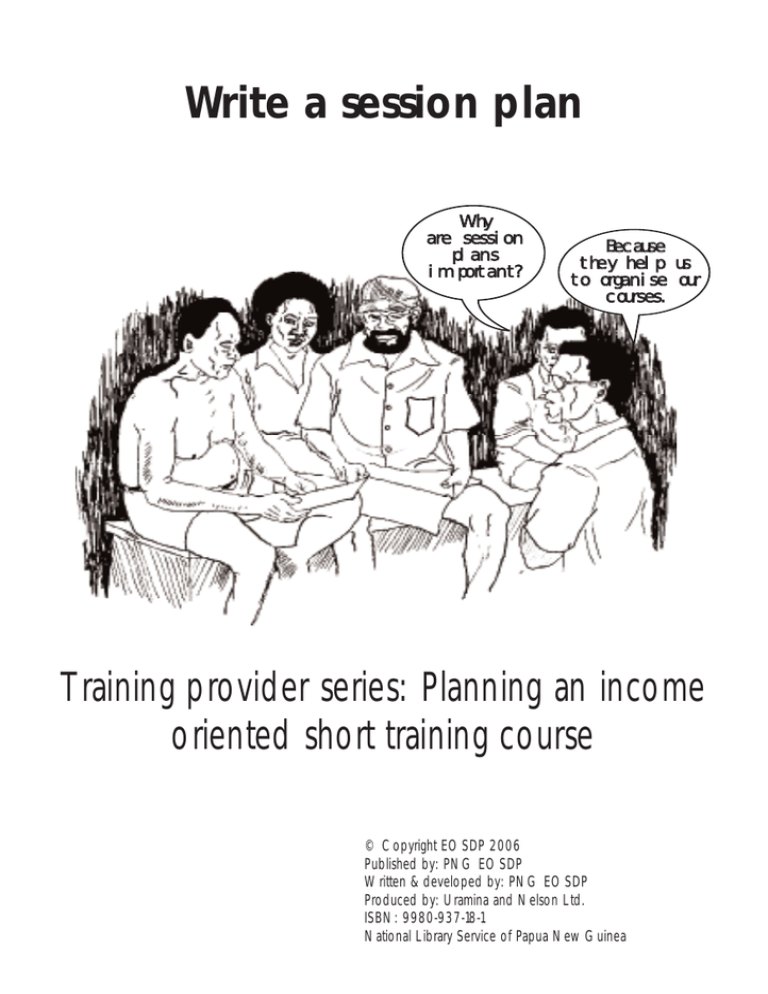 4 Write A Session Plan