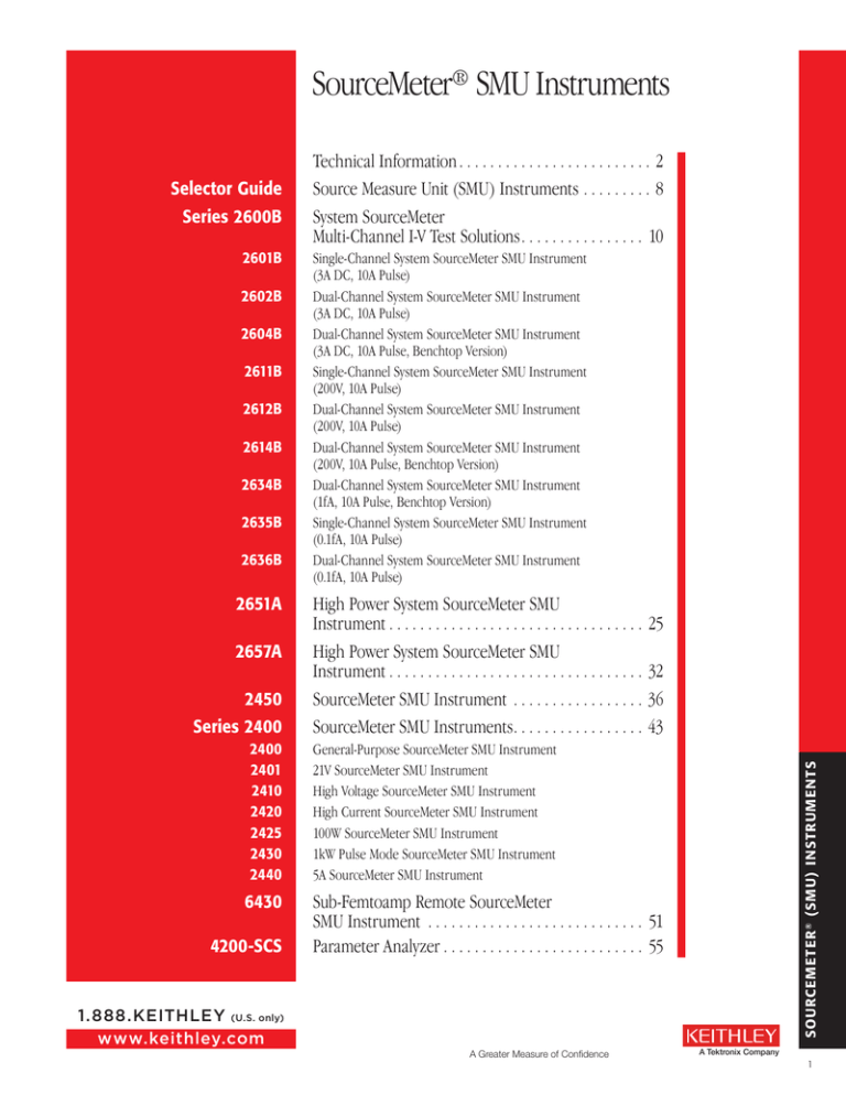 SourceMeter® SMU Instruments