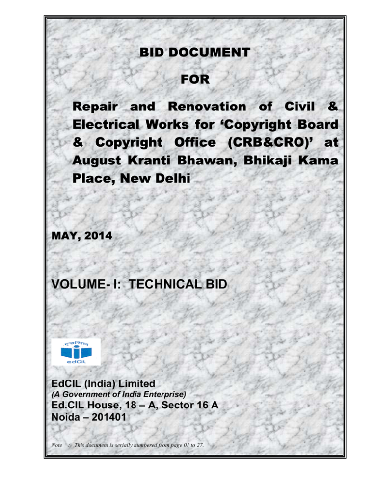 Technical Bid _Volume-I