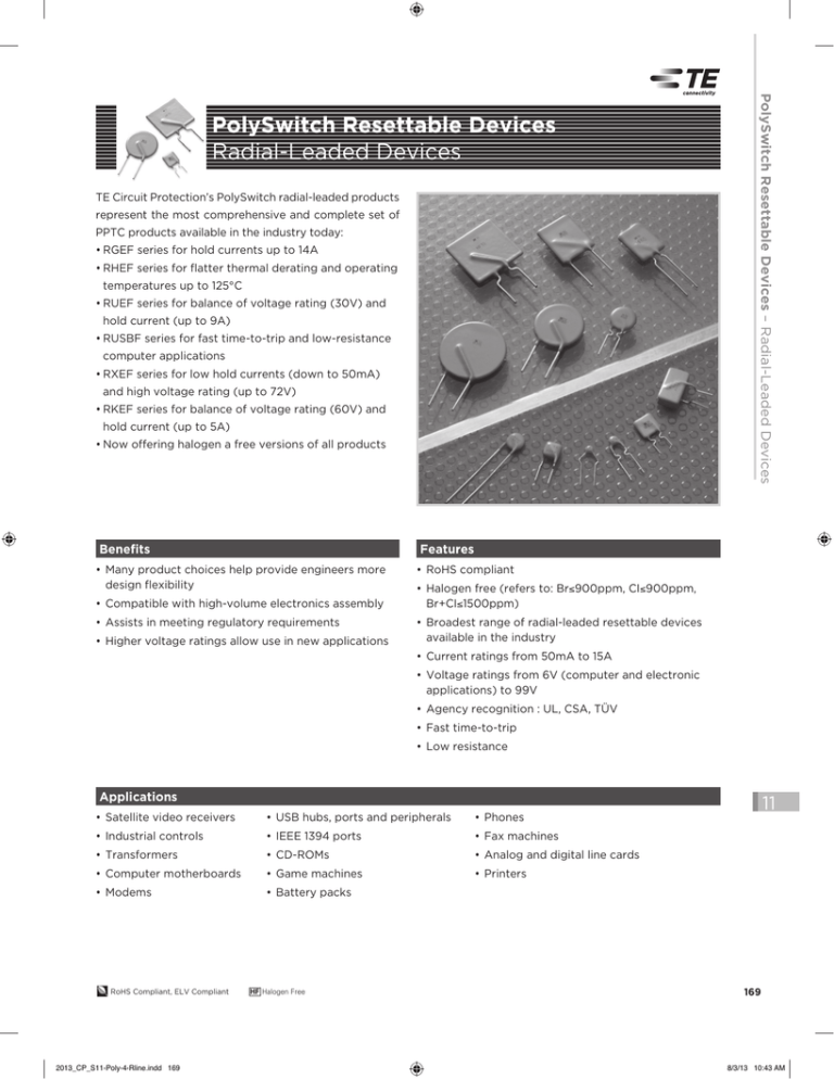 PolySwitch Resettable Devices Radial