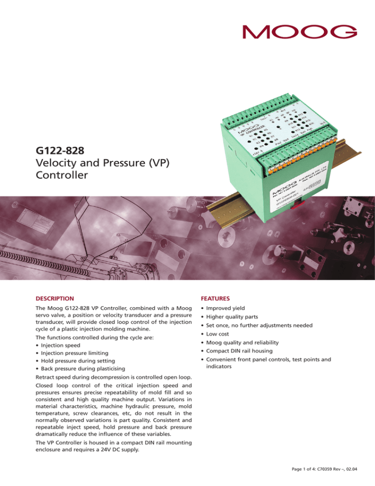 G122-828 Velocity and Pressure (VP) Controller