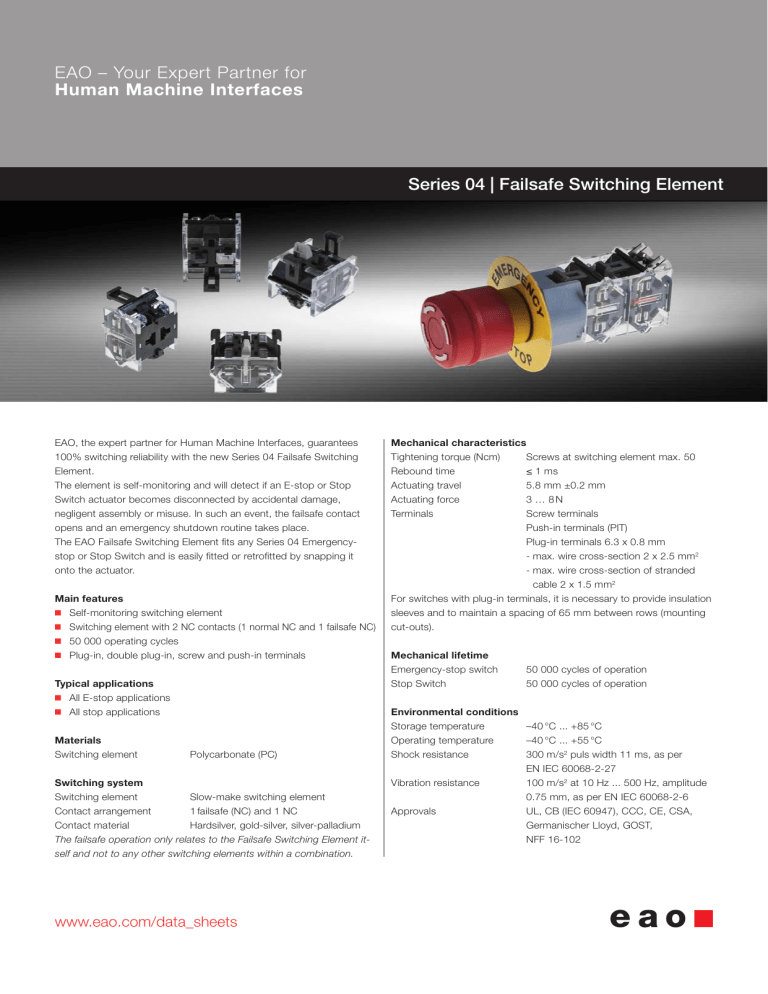 Failsafe Switching Element