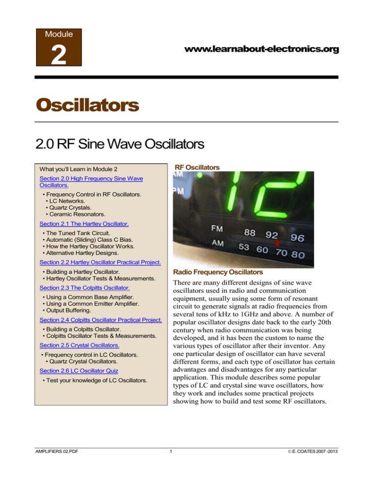 Oscillators - Learn About Electronics
