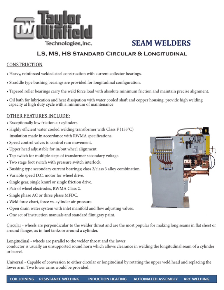 seam welders - Taylor Winfield