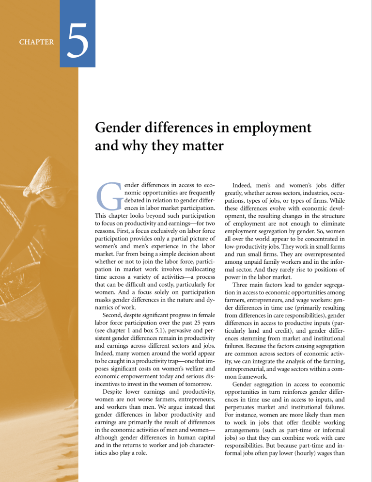 Gender differences in employment and why they matter