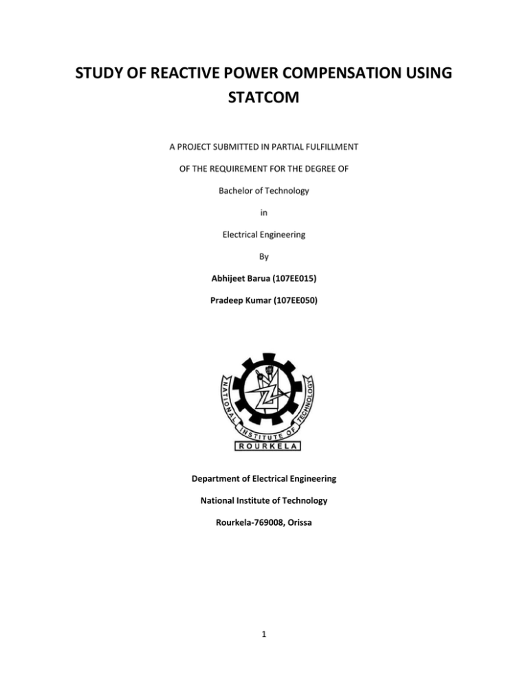 study of reactive power compensation using statcom