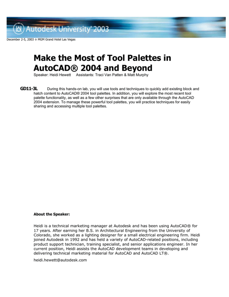 Make The Most Of Tool Palettes In AutoCAD