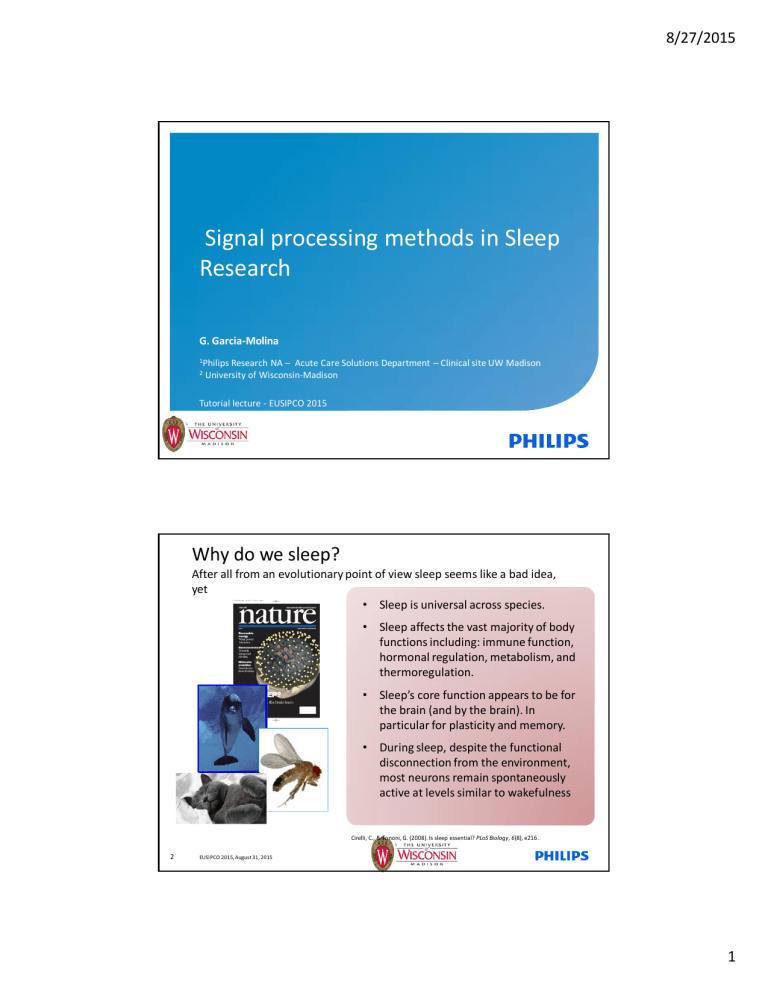 Signal processing methods in Sleep Research