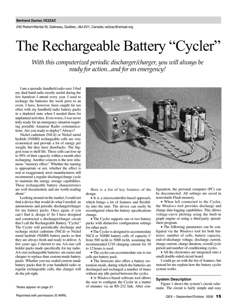 The Rechargeable Battery “Cycler”