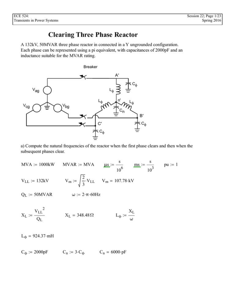 Opening 3 phase reactor