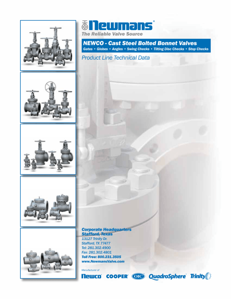 NEWCO - Cast Steel Bolted Bonnet Valves