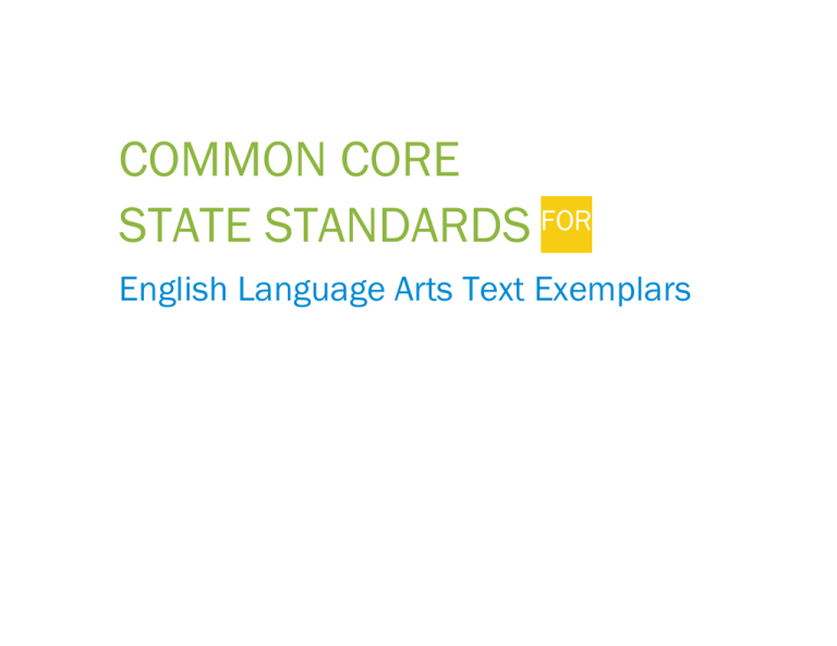 Text Exemplars NC ELA Wiki Text Exemplars NC ELA Wiki