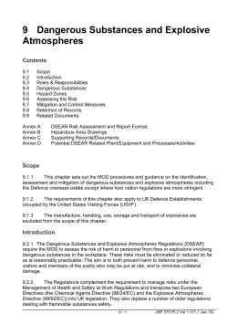 Dangerous Substances and Explosive Atmospheres Risk Assessment