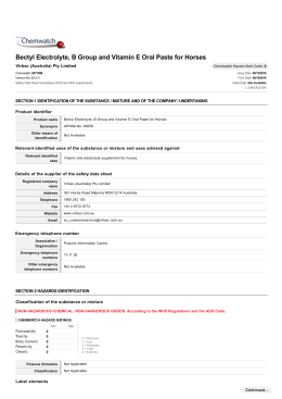 Master Specification - Interstate Chemical Company