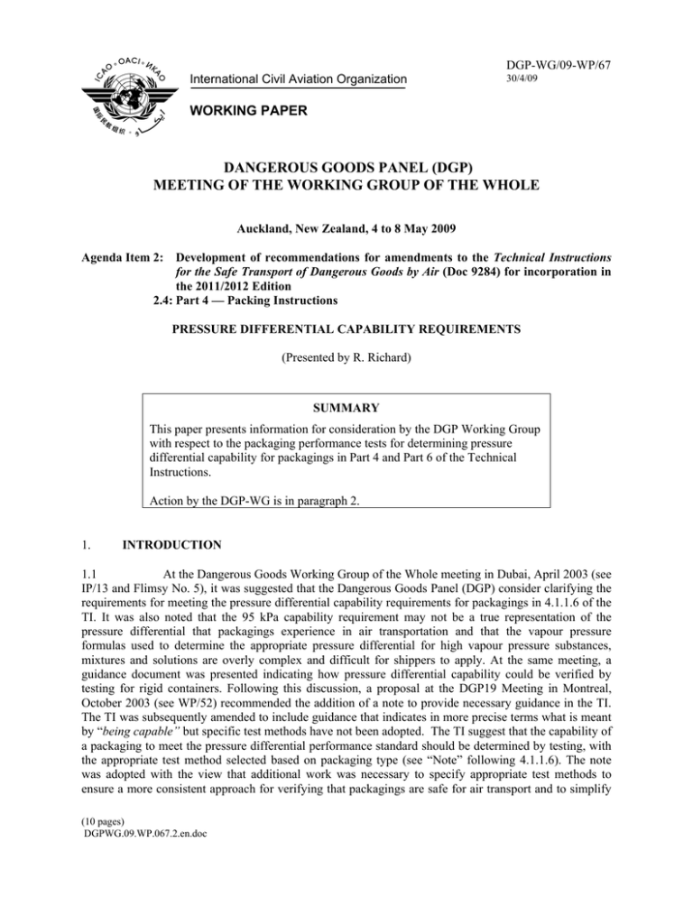 dangerous goods panel (dgp)
