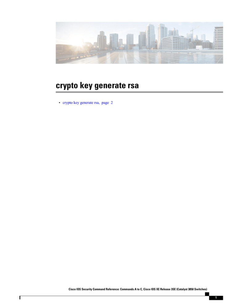 Crypto Key Generate Rsa