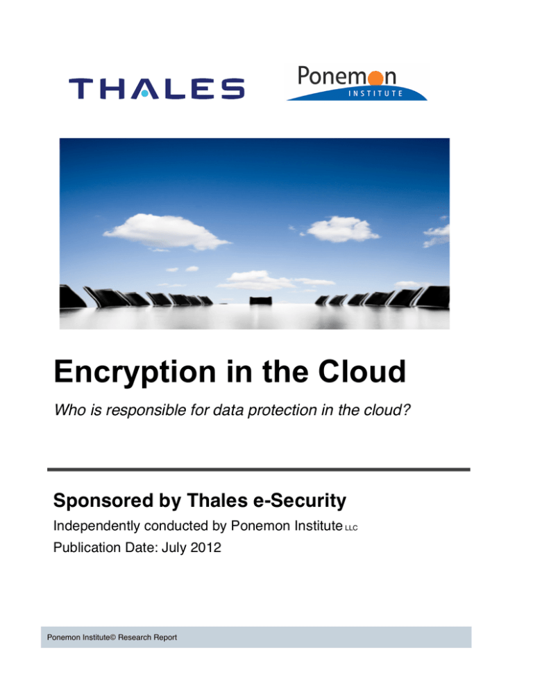 Encryption In The Cloud