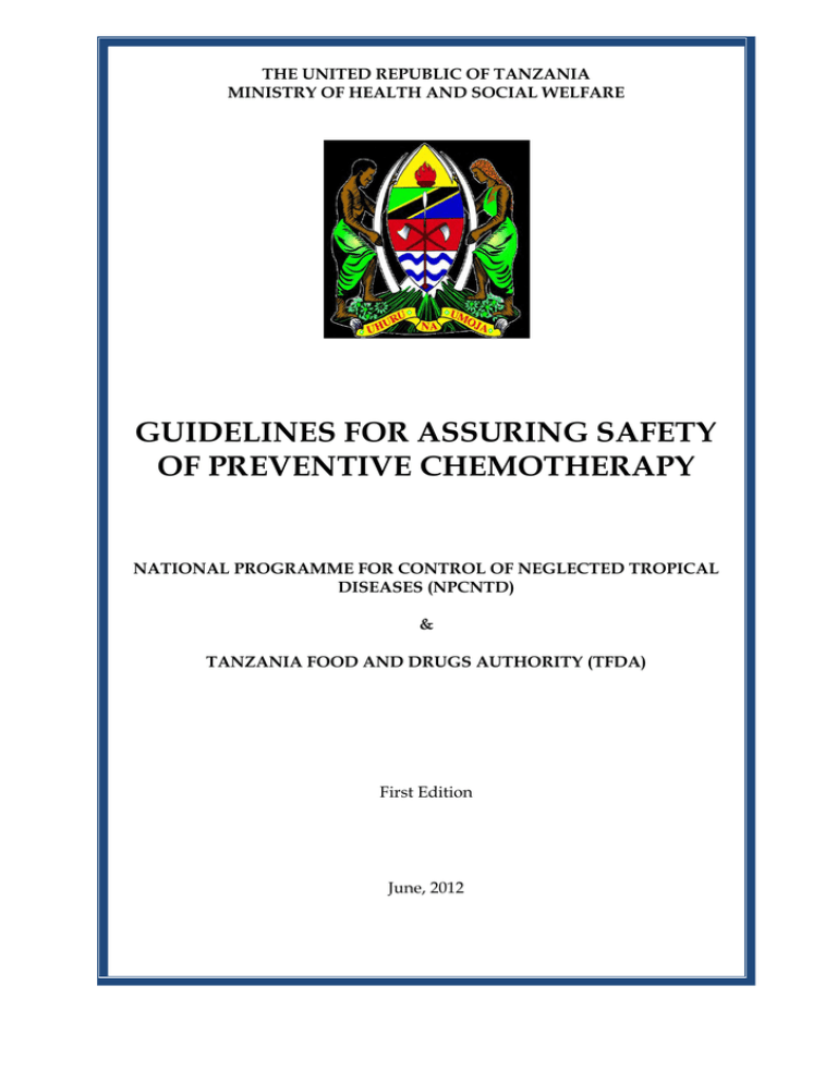 guidelines for assuring safety of preventive chemotherapy