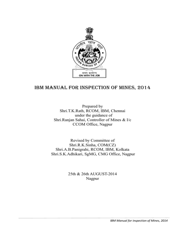 IBM MANUAL FOR INSPECTION OF MINES 2014 ibm-manual-for-inspection-of-mines-2014
