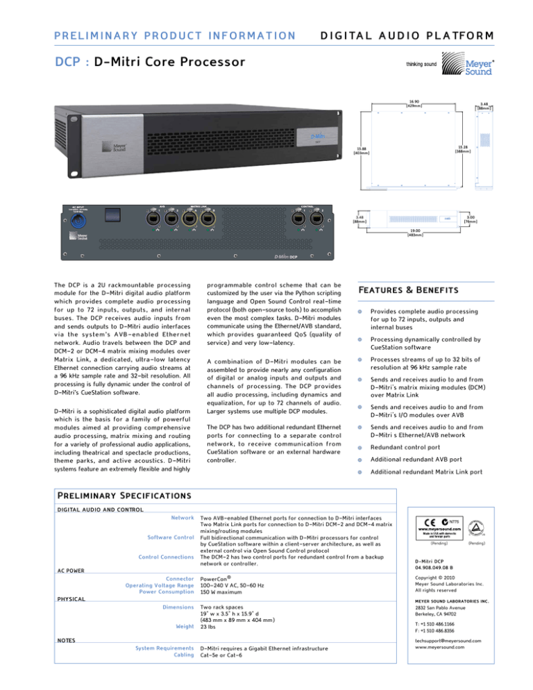 DCP : D-Mitri Core Processor